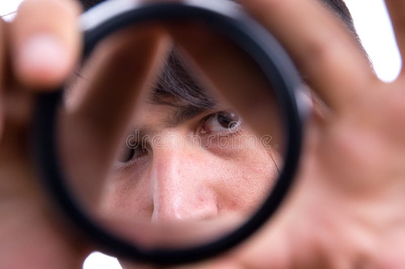 Glimps of a man face stock photo. Image of vision, adult - 3176728