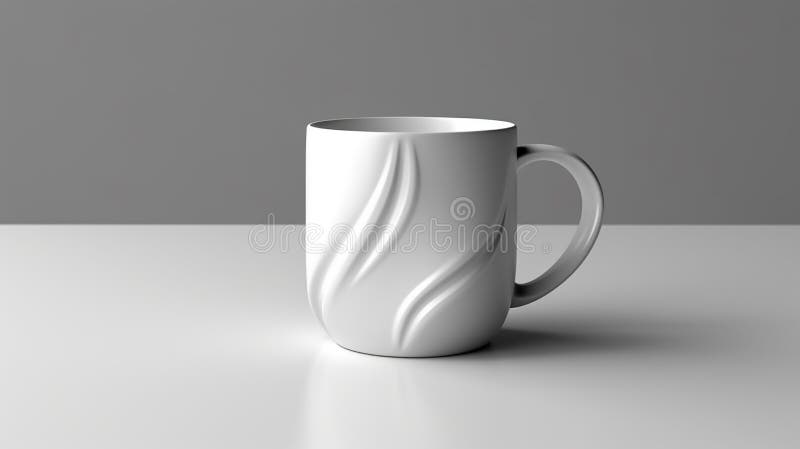 A Glimpse into Classic Elegance with a Coffee Mug Stock Illustration ...