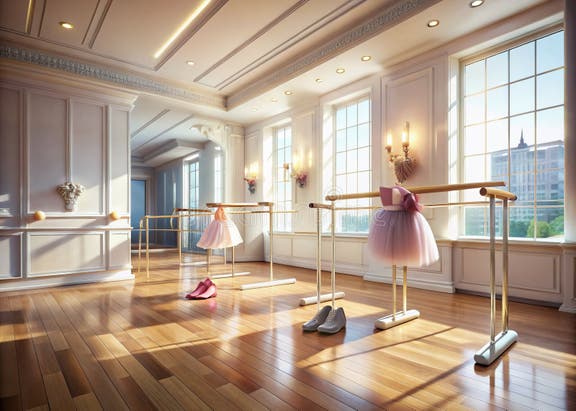 A Glimpse into a Classical Ballet Studio Elegant Interior Perfect for ...
