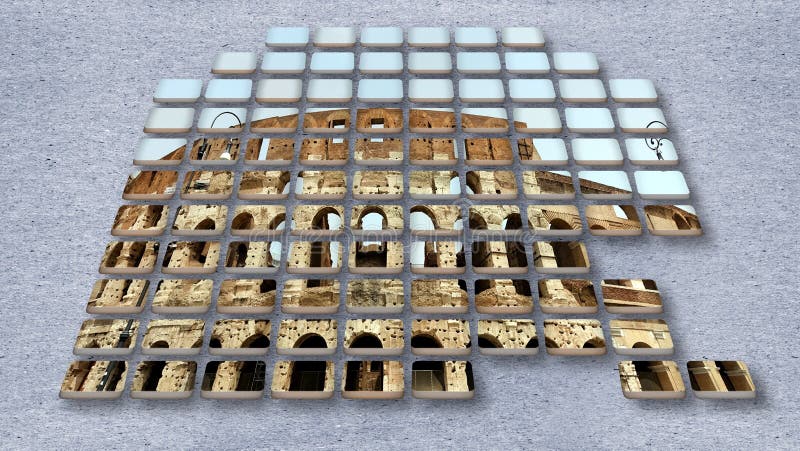 Glimpse of the Colosseum at Night, in Rome Stock Photo - Image of ...