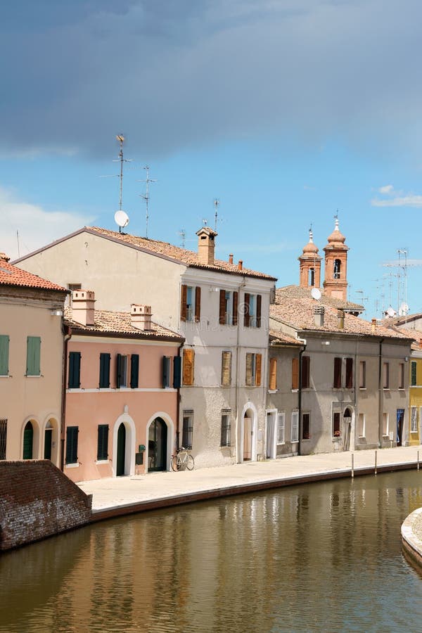 Glimpse of Comacchio, Italy Stock Image - Image of cloud, romagna: 26225691