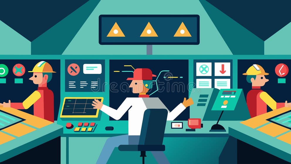 A Glimpse of the Control Room during an Emergency Shutdown with Alarms ...