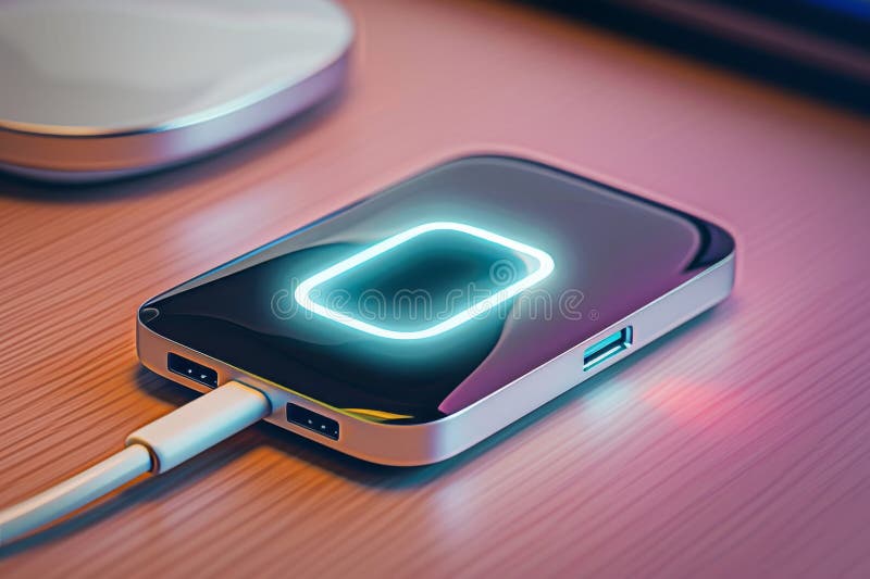 A Glimpse of Digital Connectivity a Usb-powered Device Glowing on a ...