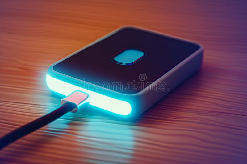 A Glimpse of Digital Connectivity a Usb-powered Device Glowing on a ...