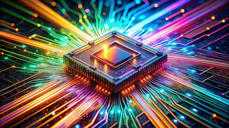 A Glimpse into the Future Capturing the Iridescent Glow of a Microchip ...