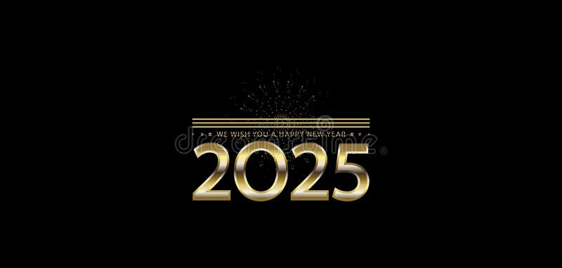 A Glimpse into the Future Celebrating the New Year in 2025 Stock ...