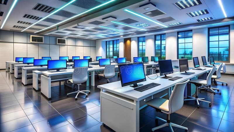 A Glimpse into the Future of Education: Modern Computer Lab Design AI ...