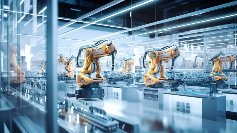 Glimpse of the Future Manufacturing with Humanoid Robots Stock ... Glimpse of the Future Manufacturing with Humanoid Robots Stock ...
