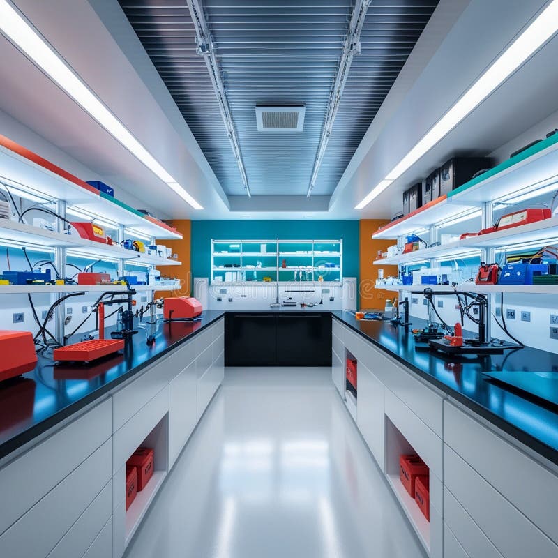 A Glimpse into the Future of Science Stock Illustration - Illustration ...