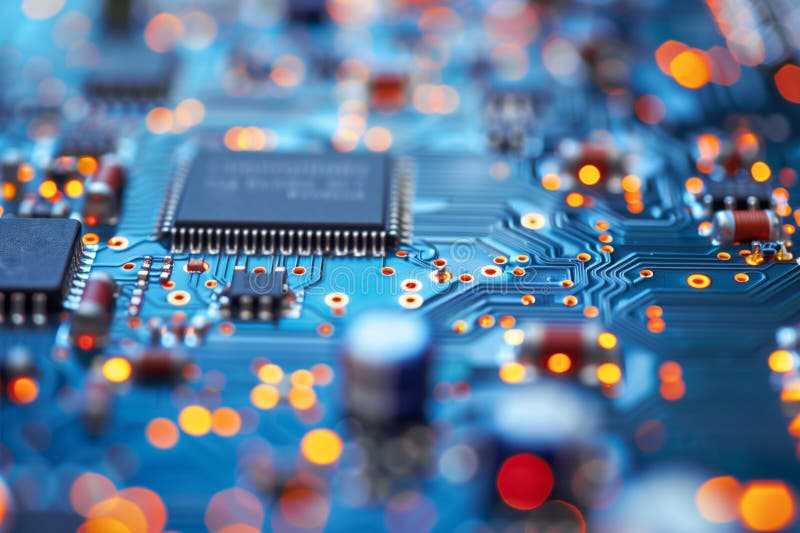 A Glimpse into the Heart of American Microelectronics Stock Image ...