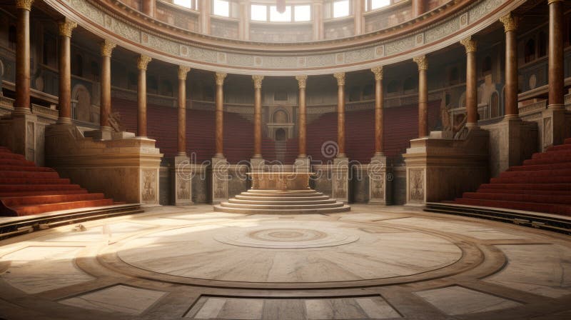 A Glimpse into History: the Abandoned Roman Senate Hall Stock ...