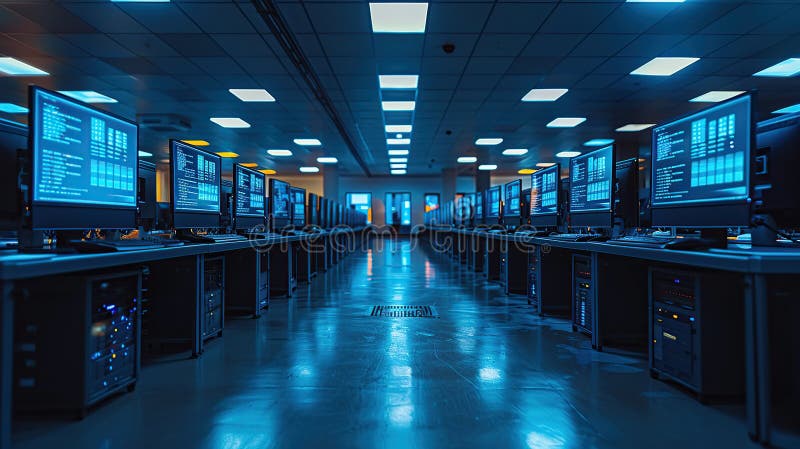 A Glimpse into the Modern Data Center Stock Illustration - Illustration ...