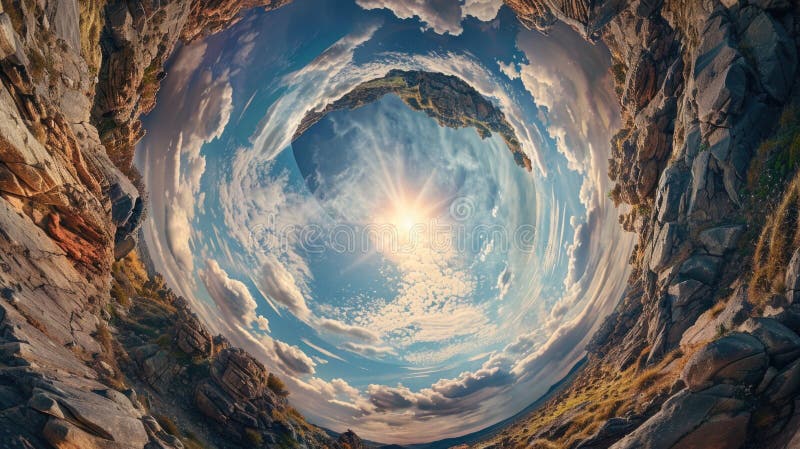 A Glimpse of the Outside World through a Natural Skylight in a Cave ...