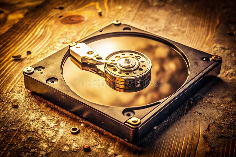 A Glimpse into the Past Exploring a Vintage Hard Drive and Retro ...