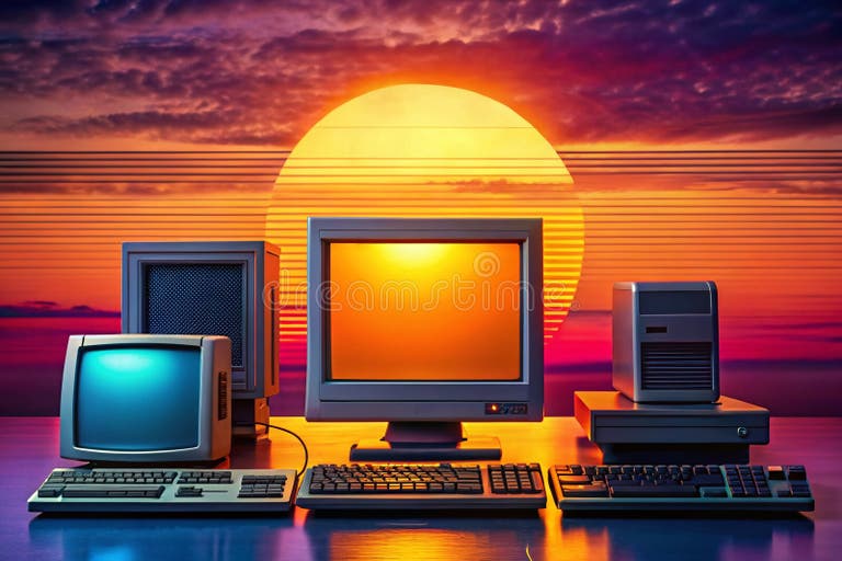 A Glimpse into the Past Iconic 1980s and 1990s Computer Silhouettes a ...