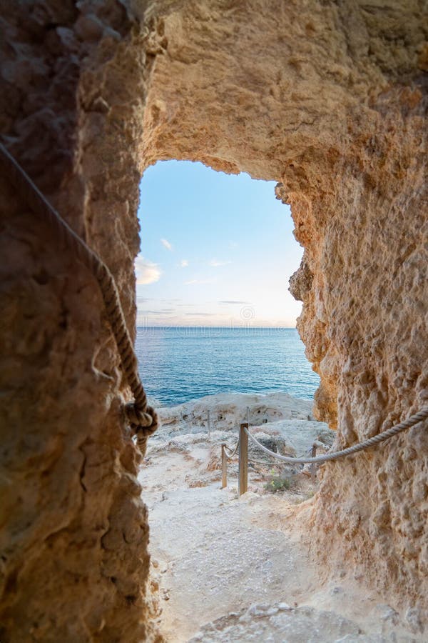 A Glimpse of Serenity: a Low-Angle, Vertical View from Inside a Cave in ...