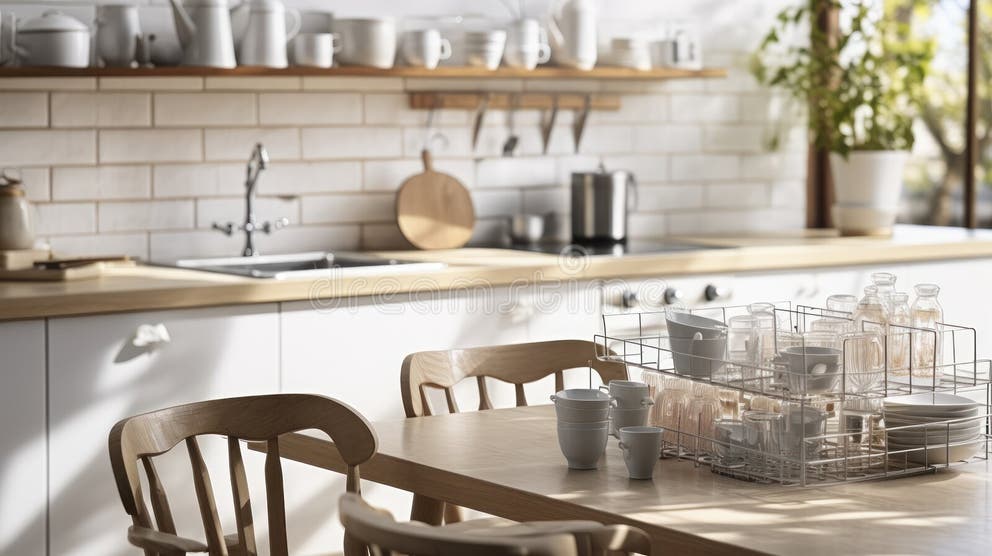 A Glimpse into a Spotlessly Clean Kitchen Environment. Generative AI ...