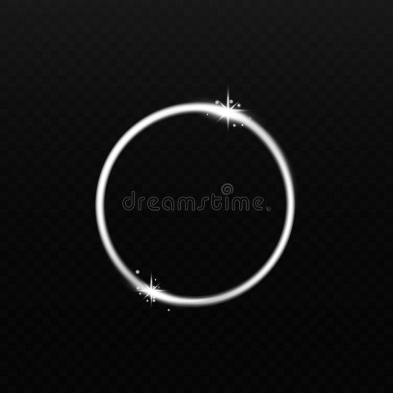 Glimpse of White Light in Circle Shape Realistic Vector Illustration ...