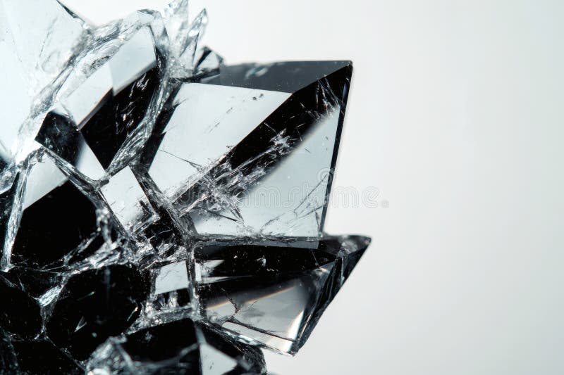 Intricate Details of Shattered Crystal Captured in Close-up. Generative ...