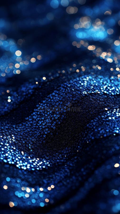Glistening Blue Fabric with Sparkling Texture Under Soft Lighting ...