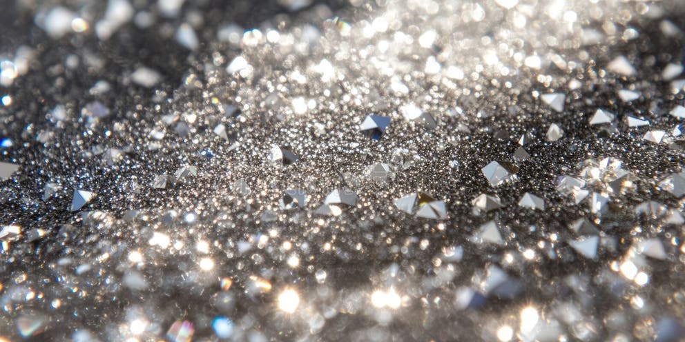 A Glistening Diamond Surface with Tiny Facets that Reflect Light in All ...