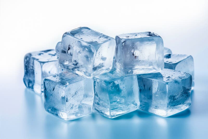 Glistening Ice Cubes on Gradient Background Stock Illustration ...