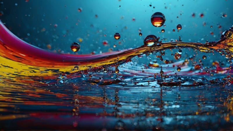 Glistening Water Drops Creating a Dramatic Effect on a State of the Art ...