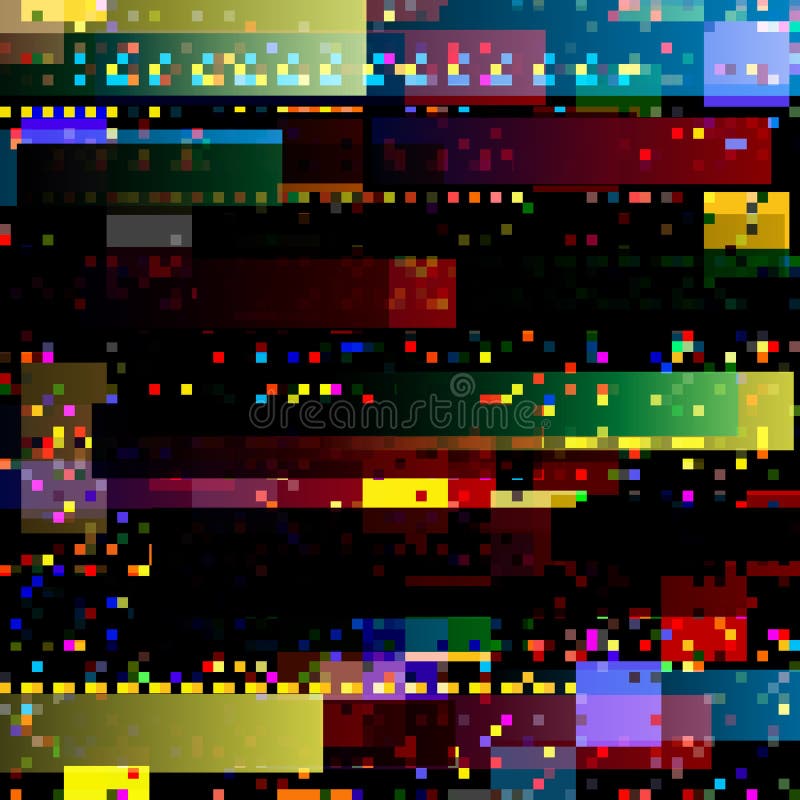 Glitch Abstract Background with Colorful Technology Malfunction or ...