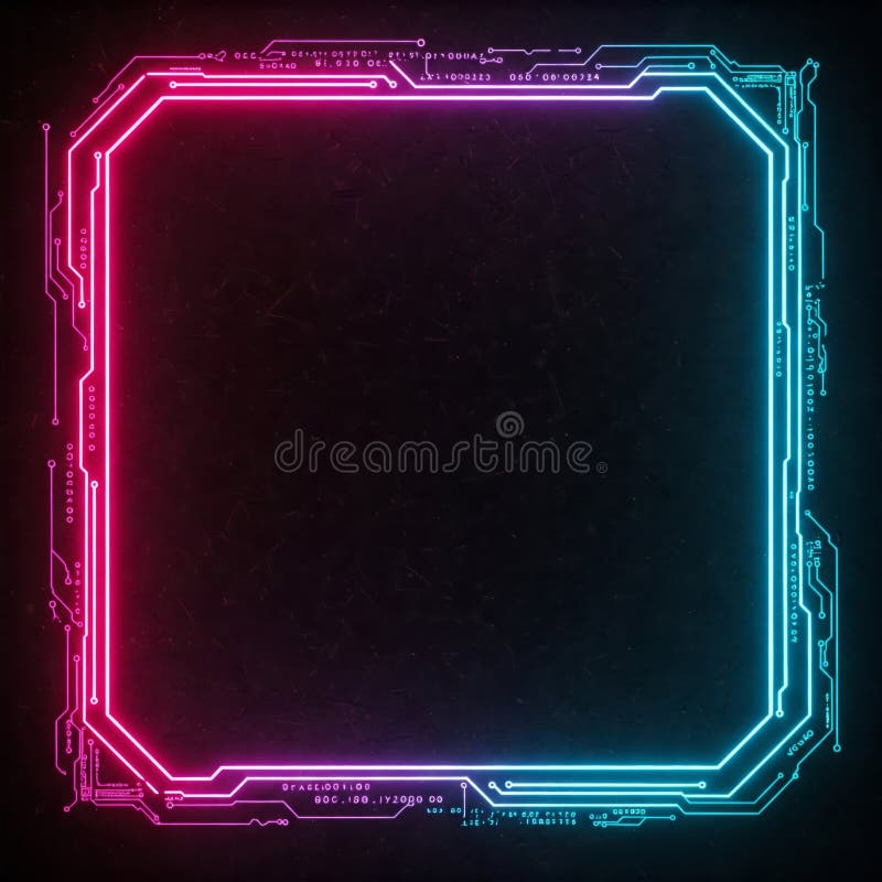 Glitch Aesthetic Frame stock illustration. Illustration of data - 366286685