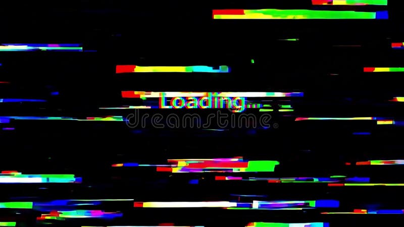 Glitch Animation with Flickering Loading… Stock Video - Video of screen ...