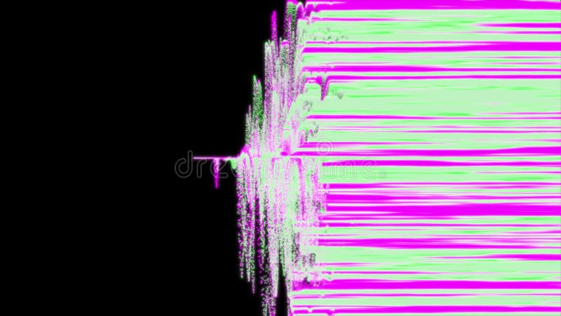 Glitch Animation with Neon Horizontal Stripes and Distortion Stock ...
