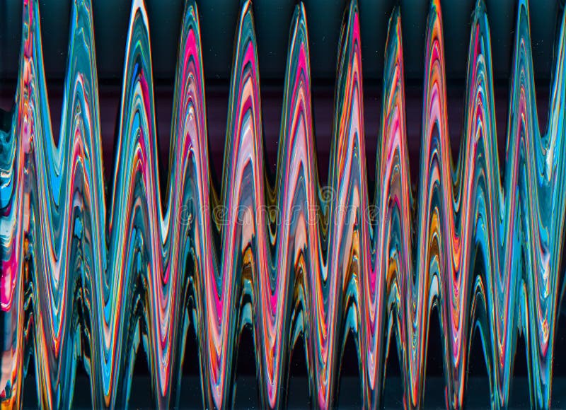 Glitch Art Colorful Defect Error Wave Texture Stock Illustration ...
