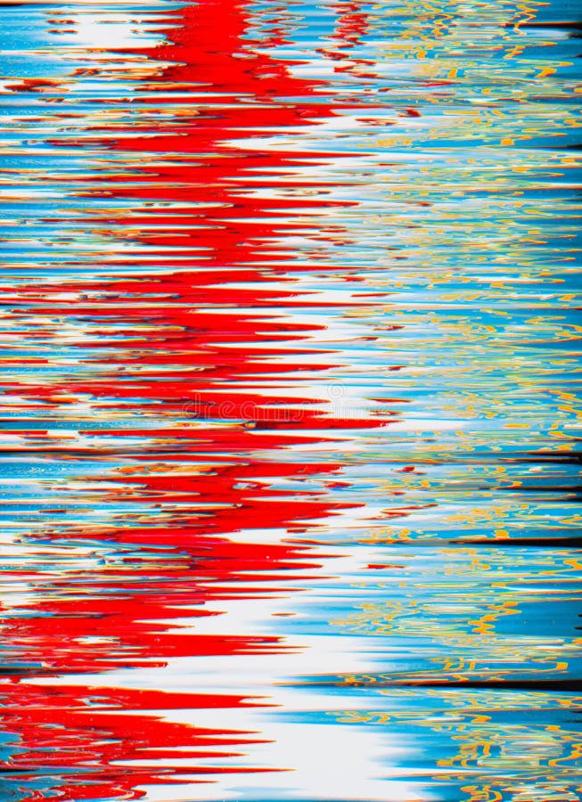 Glitch Art Distortion Pattern Red Blue Background Stock Illustration ...