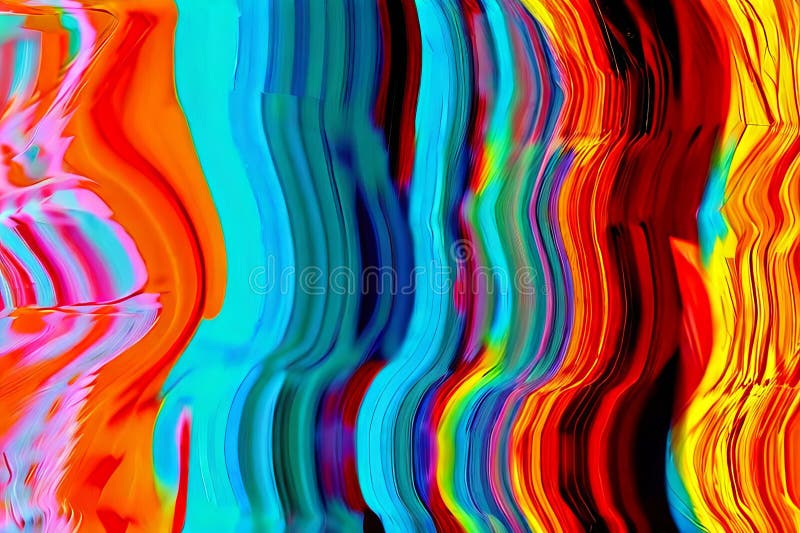 Glitch Art Distortions Digital Errors and Artifacts Forming Curr Stock ...