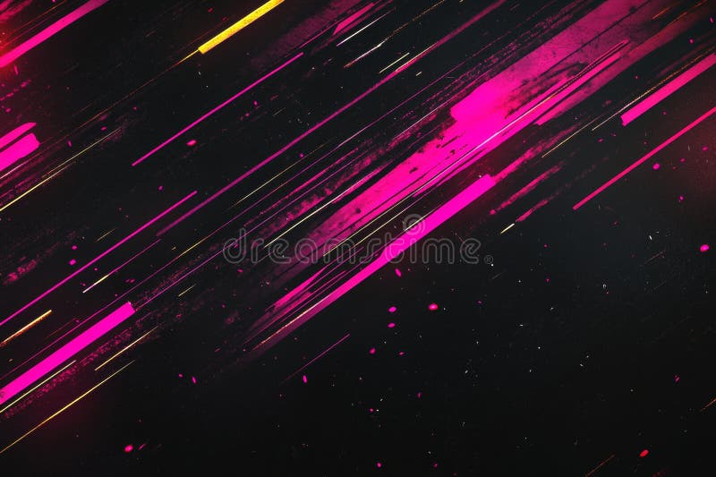 Glitch Art Featuring Abstract Designs with Horizontal Pink Lines on a ...
