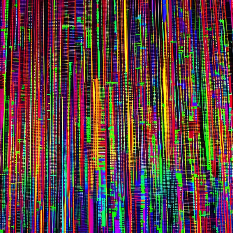 A Glitch Art-inspired Digital Texture with Distorted Shapes and ...