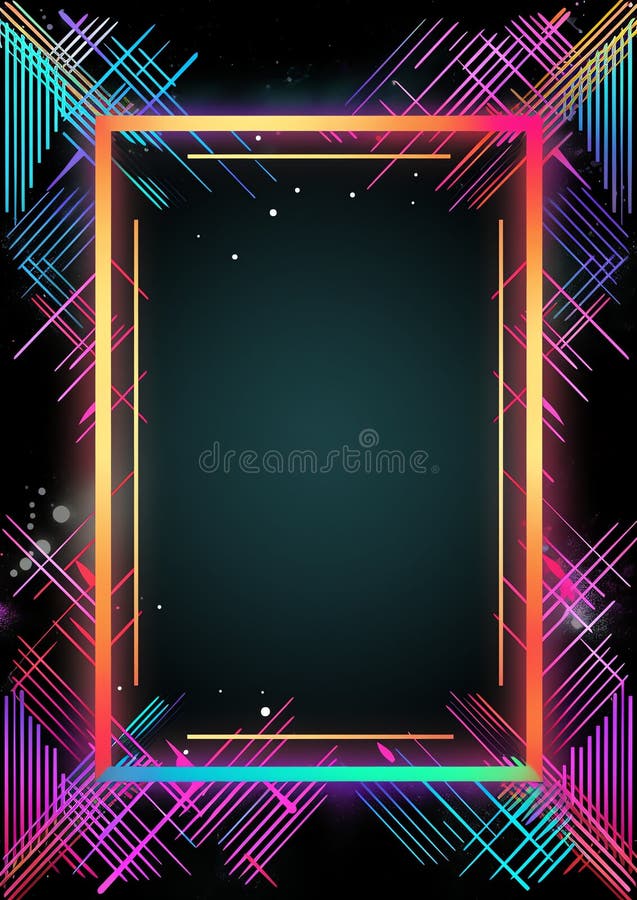 Glitch Art Inspired Frame 80s Retro Nostalgic Stock Illustration ...