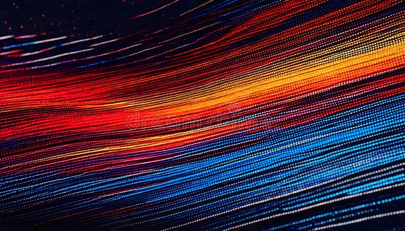 Glitch Art Stippled Dotwork Dynamic Flow Lines Abstract Background in ...