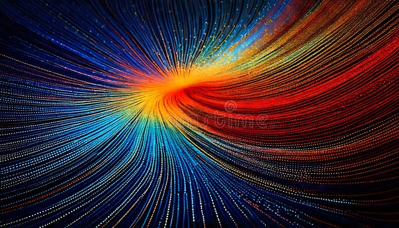 Glitch Art Stippled Dotwork Dynamic Flow Lines Abstract Background in ...