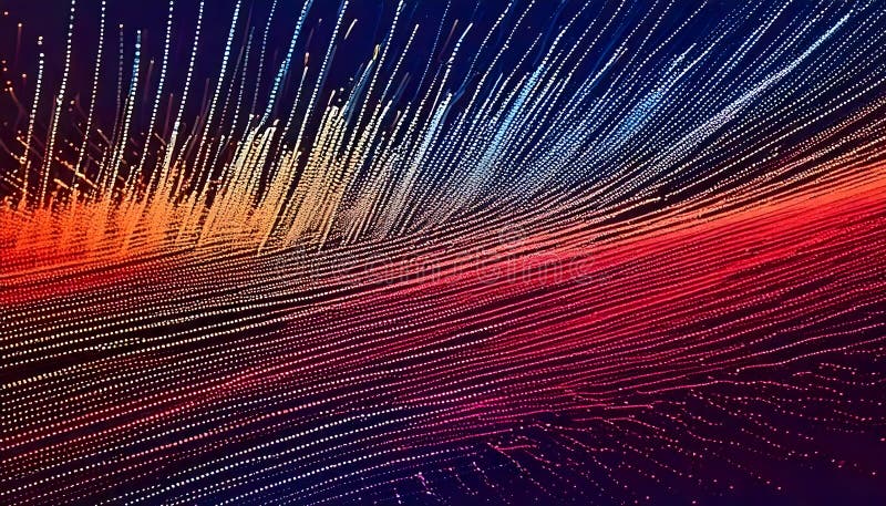 Glitch Art Stippled Dotwork Dynamic Flow Lines Abstract Background in ...