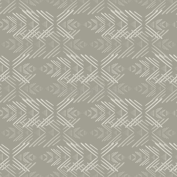 Glitch Aztec Geometric Vector Seamless Pattern Background. Neutral ...