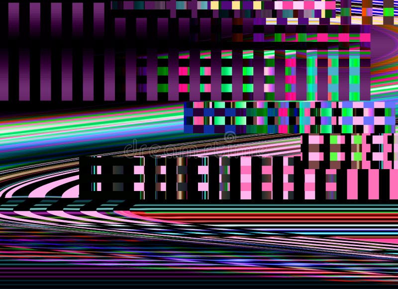 Digital Glitch Background Grunge Computer Screen Error Retro Pixel ...