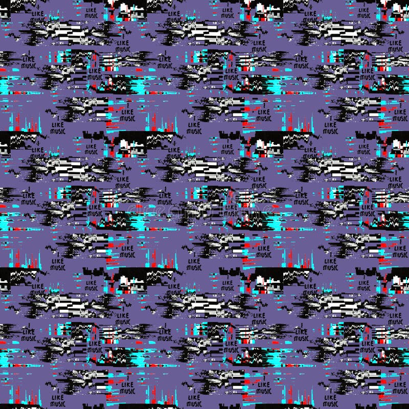 Glitch Background. Computer Screen Error. Digital Pixel Noise Abstract ...