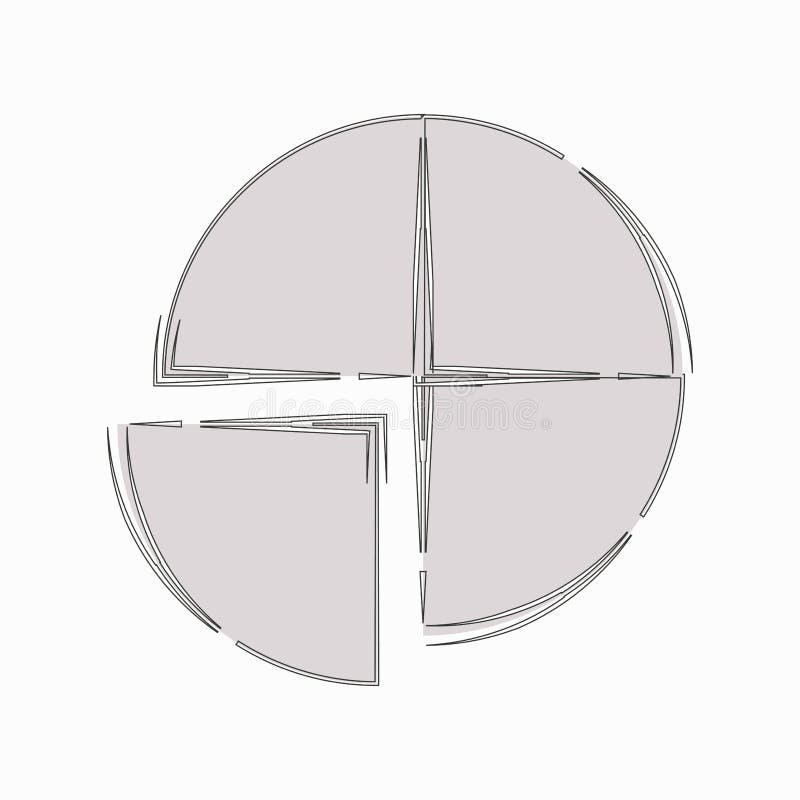 Glitch of Blue Circle Segment Icon. Cycle Diagram. Process Chart ...