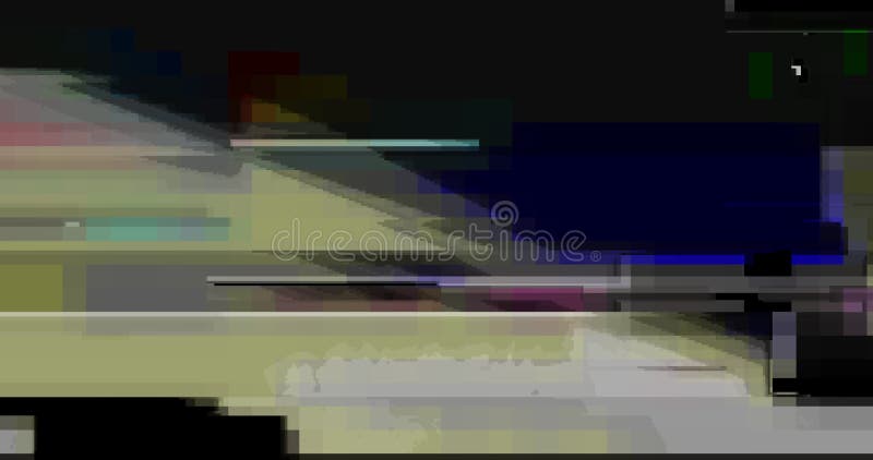 Glitch of the Broken TV. the Effect of a Broken Monitor Loop Stock ...
