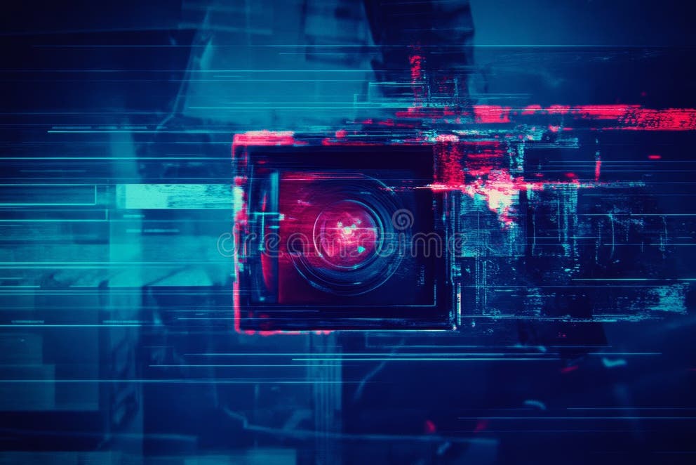 Glitch Camera Effect. Video Rewind Texture. Stock Image - Image of ...