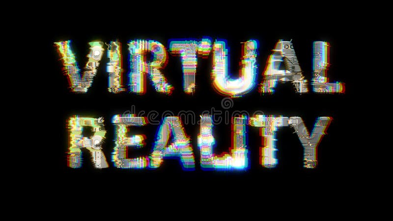 Glitch and Chromatic Aberrations Cybernetical Text VIRTUAL REALITY on ...
