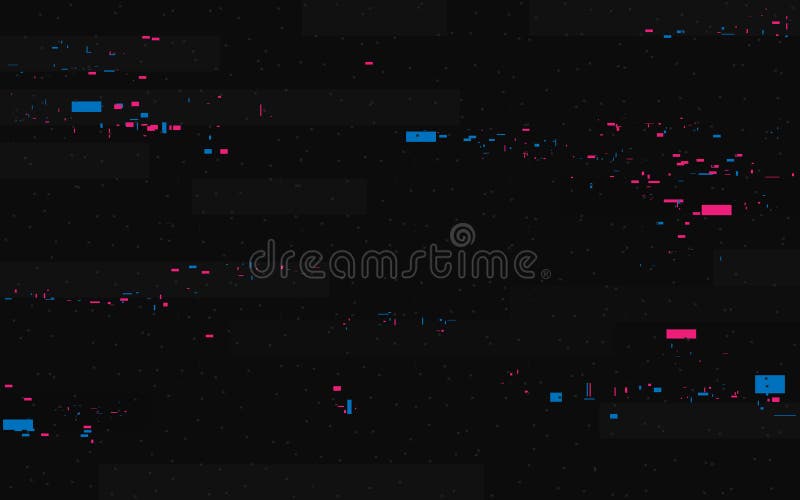 Glitch Color Noise. Distorted Pixels and Lines. Broken Video Signal ...