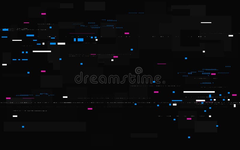 Glitch Color Pixels. Modern Distorted Texture with Random Lines and ...