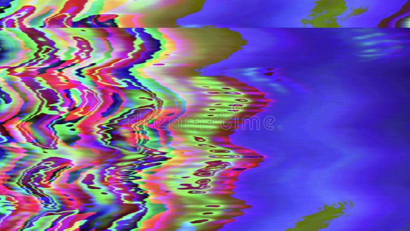 Glitch Datamosh Iridescent Abstract Colored Digital Background. Stock ...